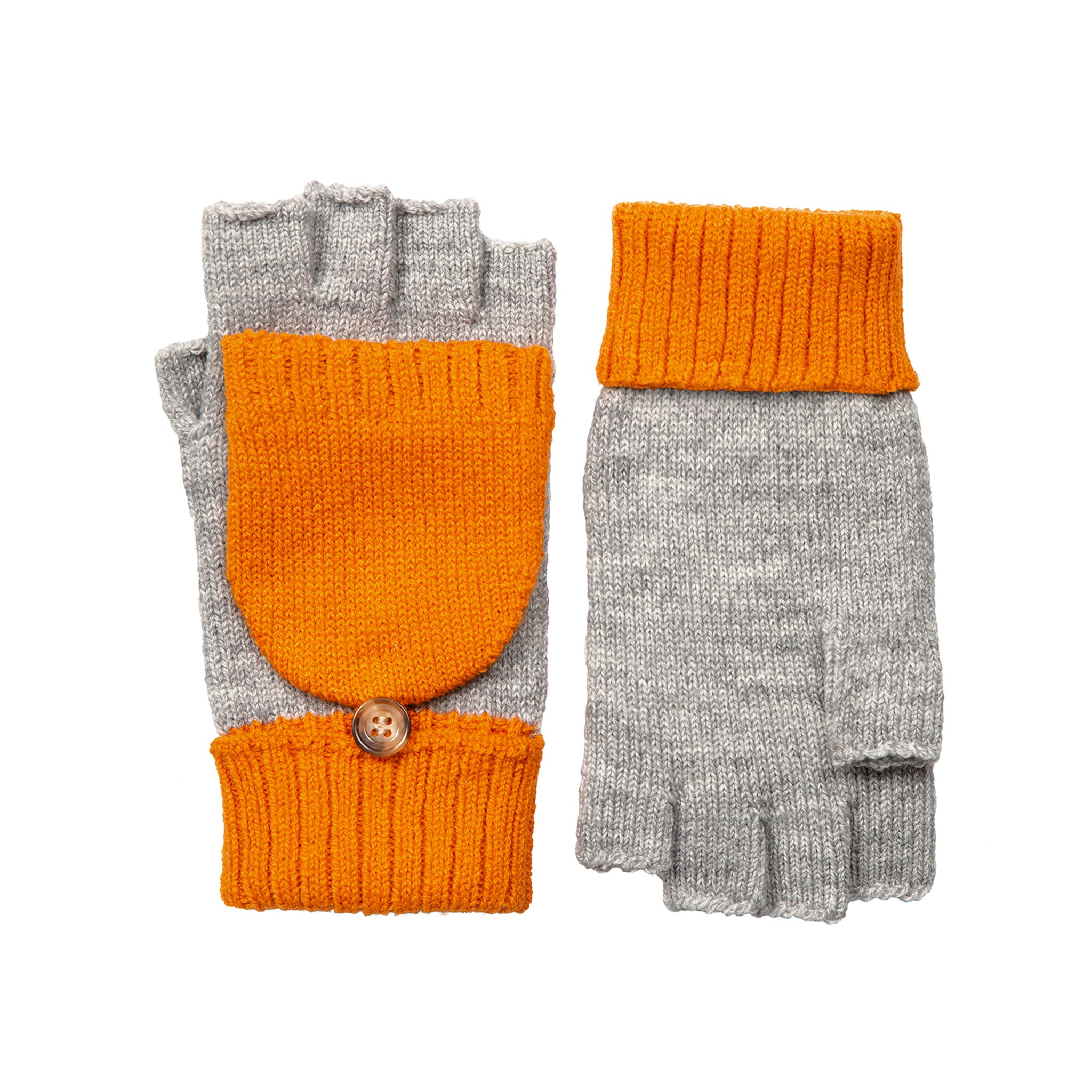 Women’s Two-Tone Fingerless Gloves with Mitten Flap | Dents