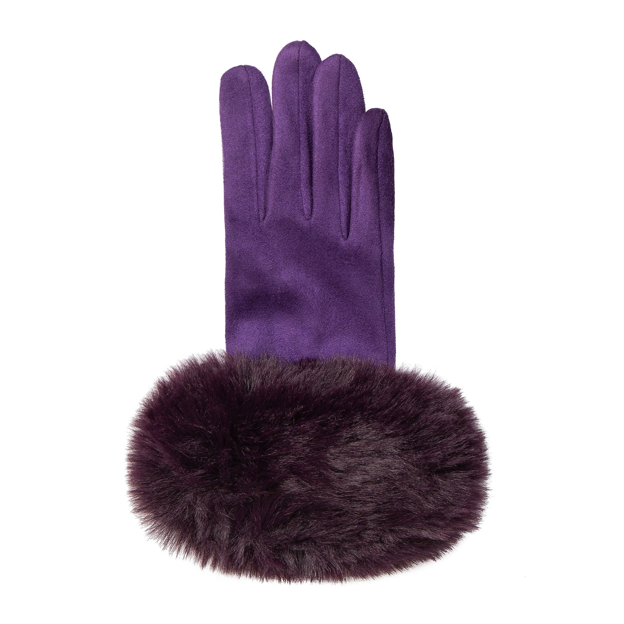 Women s Touchscreen Velour Lined Faux Suede Gloves Dents