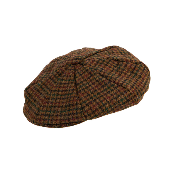 Men's Abraham Moon Tweed Dogtooth Check Newsboy Cap | Dents