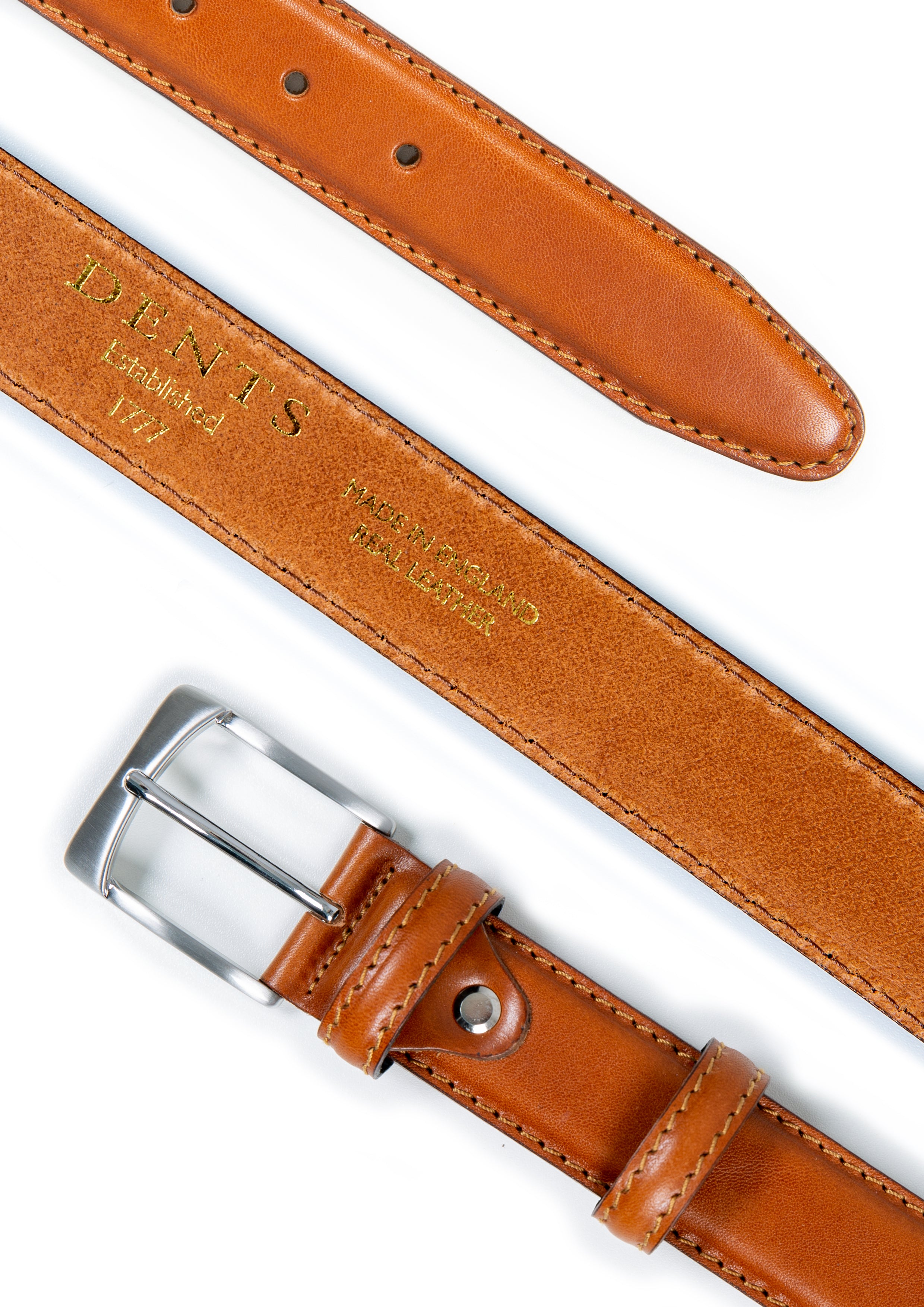 Men’s Heritage Stitched Edge Leather Belt | Dents