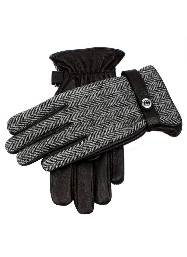 Dunmore | Men's Harris Tweed & Deerskin Leather Gloves | Dents