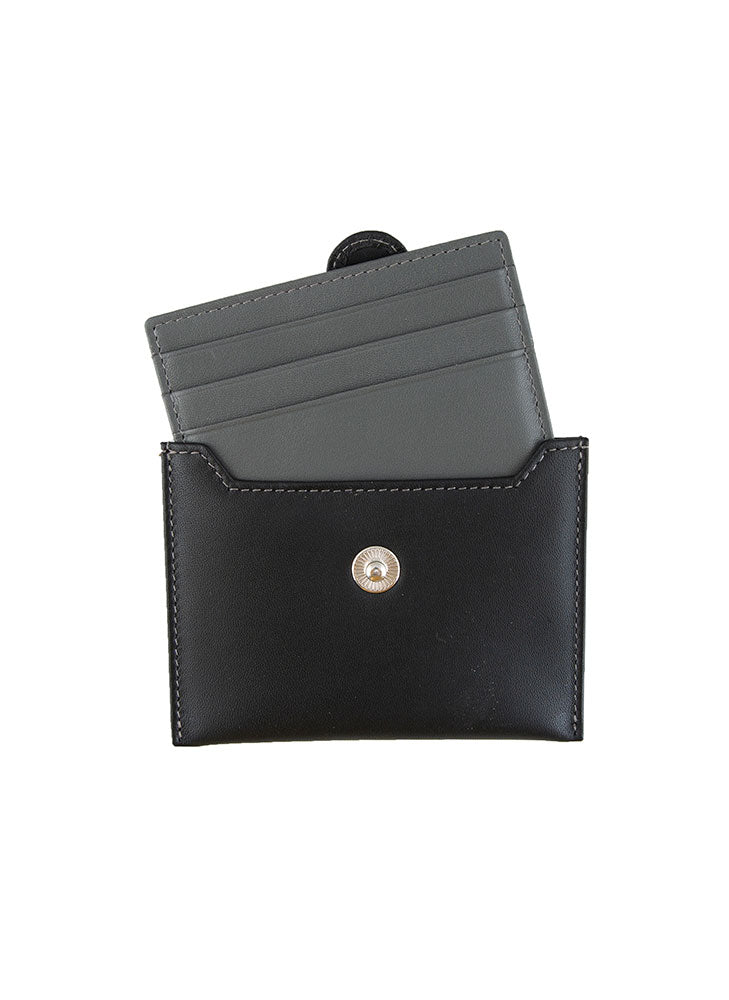 Men's Smooth Nappa Leather Card Holder with RFID Blocking and Case | Dents